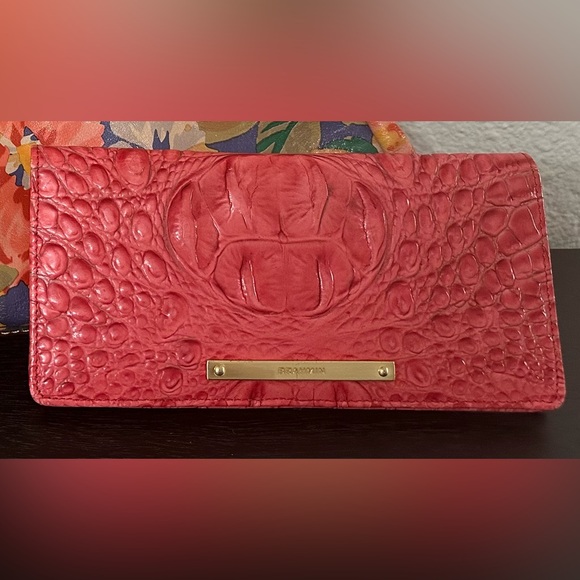 Brahmin | Bags | Brahmin Ady Wallet In Coral Snap Dragon | Poshmark